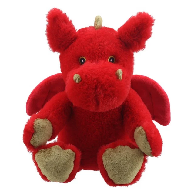 WILBERRY ECO CUDDLIES Molten Dragon Teddy Red WELSH Dragon soft toy ...