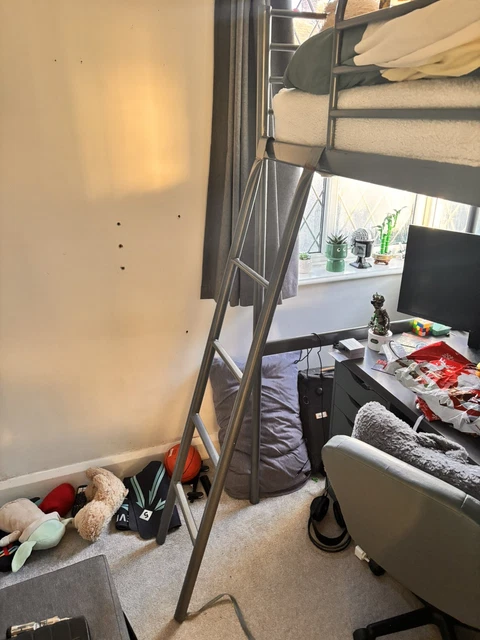 IKEA SVARTA LOFT bed frame and mattress. £49.94 - PicClick UK