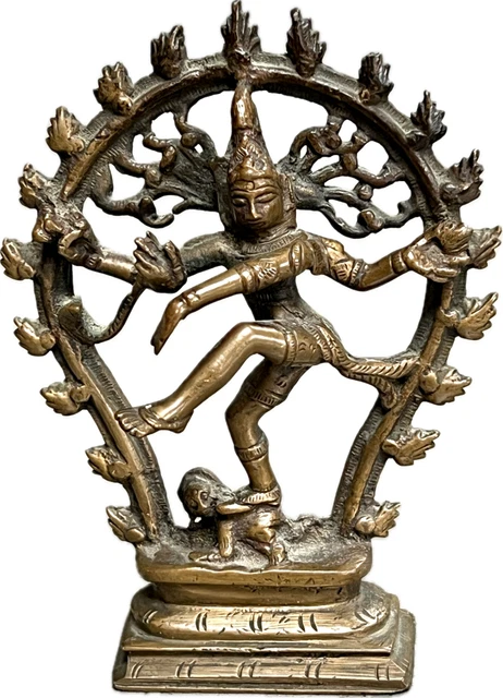 ANTIQUE BRONZE HINDU DEITY, NATARAJA, SHIVA LORD OF DANCE. CAST BRONZE ...