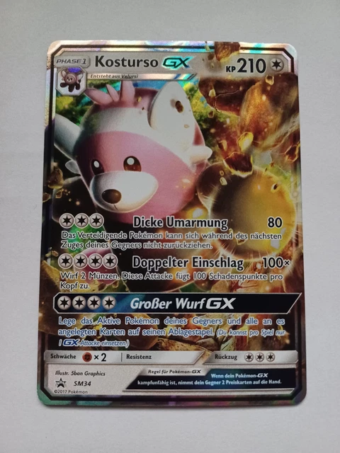 POKEMON KARTE - Kosturso GX SM 34 - normal size - Deutsch EUR 3,49 ...