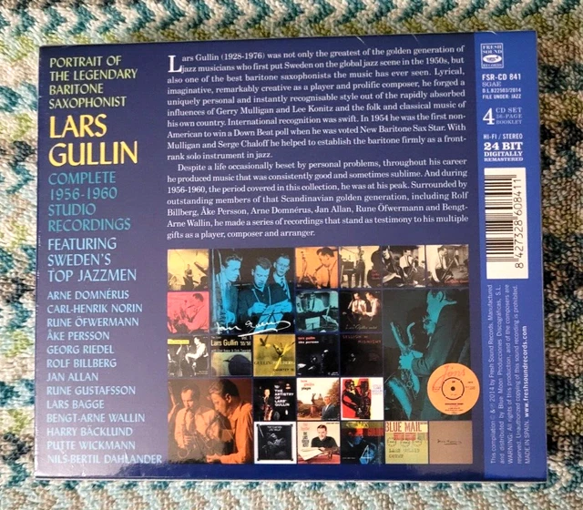 LARS GULLIN 4CD Box Set/Komplett 1956-1960 Studioaufnahmen. Bran Neu ...
