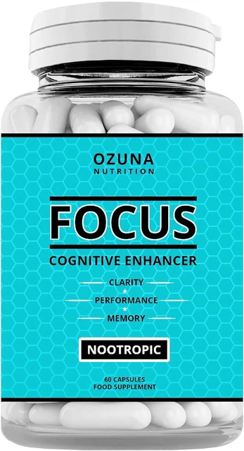 FOCUS COGNITIVE ENHANCER Nootropic Brain Supplement & Stimulant for ...