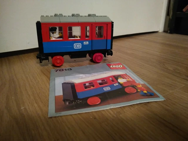 LEGO EISENBAHN 12 Volt 7818 Personenwagen mit Anleitung + Minifiguren ...