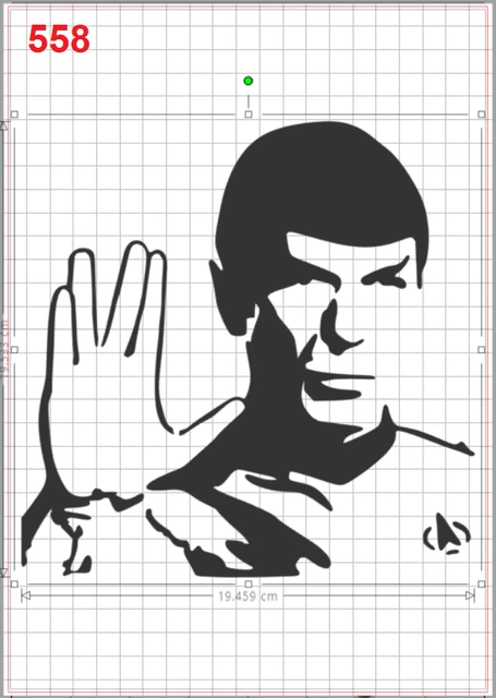 STAR TREK MR Spock Stencil MYLAR A4 sheet strong reusable wall craft ...