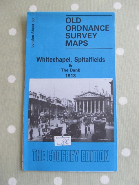 OLD ORDNANCE SURVEY Map Whitechapel, Spitalfields & Bank 1913 Godfrey ...