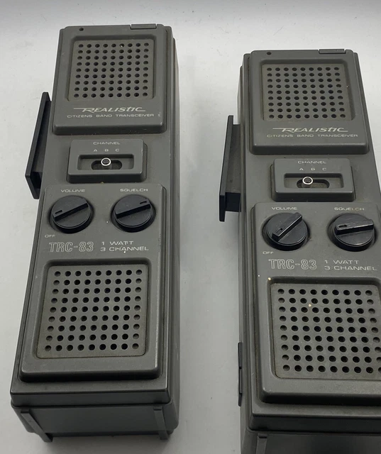 VINTAGE REALISTIC TRC-83 Walkie Talkie 3 Channel 1 Watt Transceiver NO ...