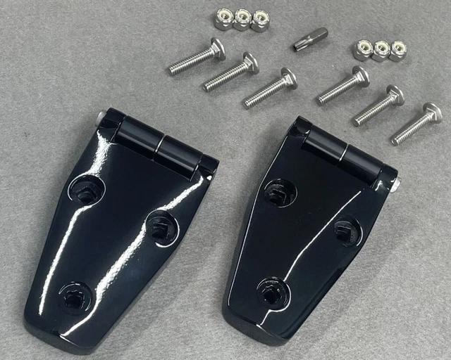 LAND ROVER DEFENDER 90 110 130 - Bonnet Hinge Set Gloss Black ...
