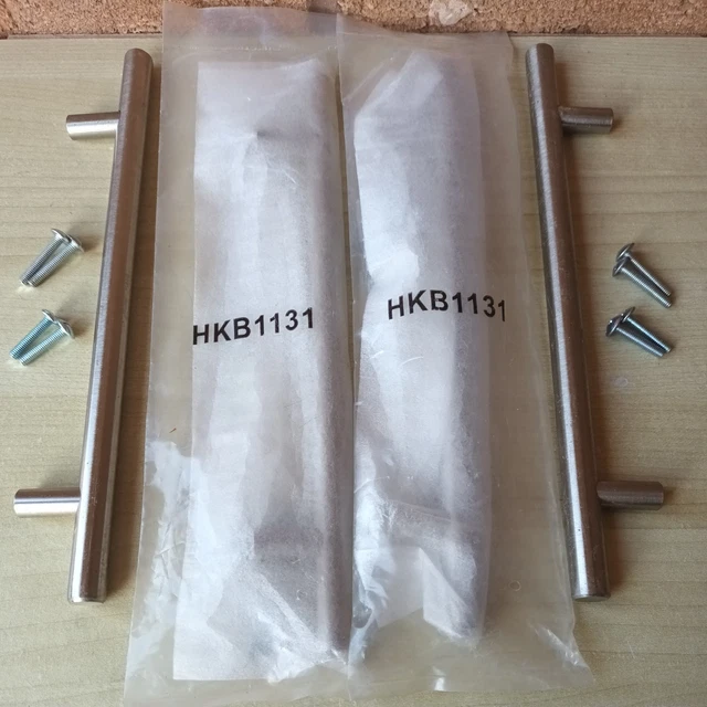 4 HKB1131 HOWDENS T-Bar drawer door handles satin brushed stainless ...