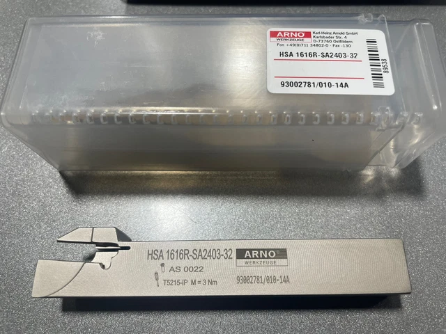 ARNO HSA 1616R-SA2403-32 CNC Lathe Part-Off Groove Carbide Turning Insert Tool £49.95 - PicClick UK