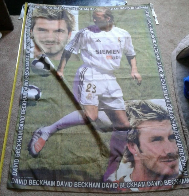 DRAPEAU DAVID BECKHAM Real Madrid Vintage Inter Miami Man United FC LA ...