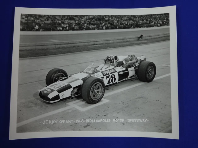 1968 JERRY GRANT Indy 500 Indianapolis Motor Speedway Sprints Car Photo ...