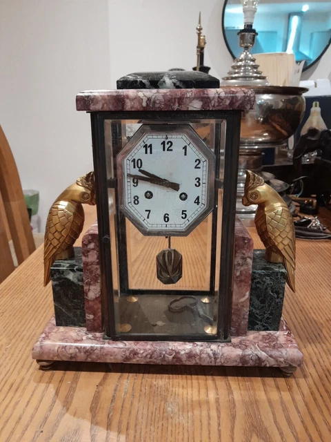 SUPERB ART-DECO PARROT Mantle Clock £375.00 - PicClick UK