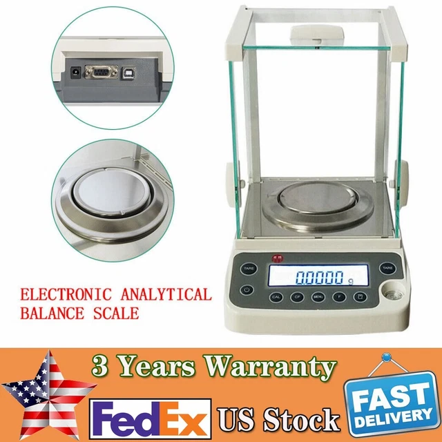 LAB ANALYTICAL BALANCE Digital Precision Electronic Scale 120g*0.0001g ...