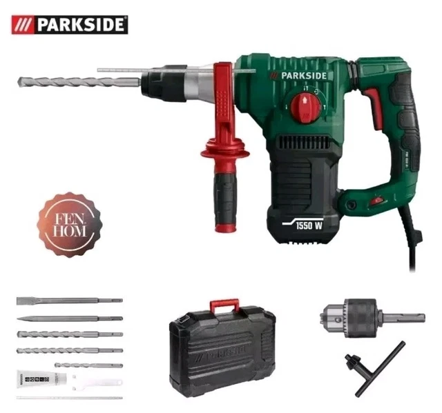 PARKSIDE SDS PLUS Hammer Drill 1550W Electric Powerful Demolition Jack ...