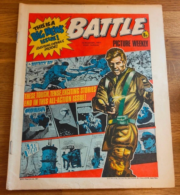 COMIC - VINTAGE Battle Action War Comic Dated 12th Nov 1977 UK Reading ...