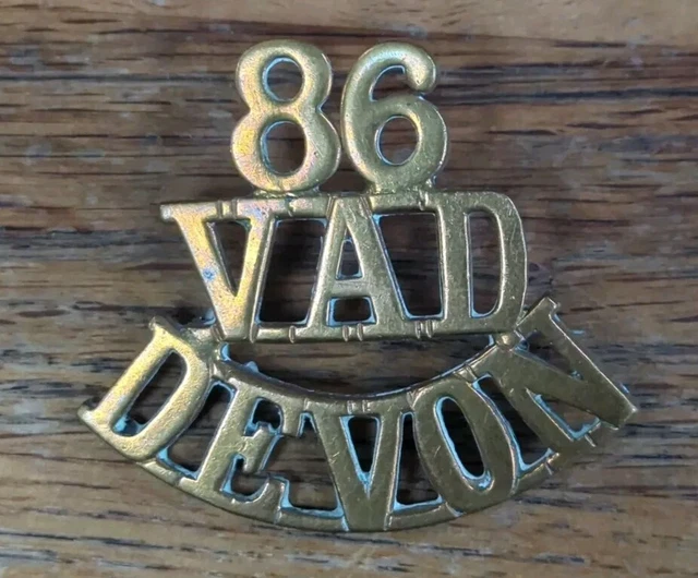 WW1 86 VAD Voluntary Aid Detachment Devon Nurses Military Badge World ... WW1 86 VAD Voluntary Aid Detachment Devon Nurses Military Badge World ...