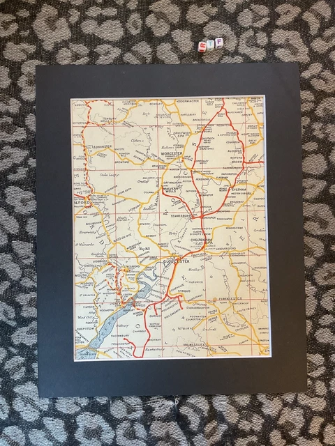 SCARCE VINTAGE BRITISH RAILWAYS TRANSPORT TRAIN MAP , 1948 Gloucester ...