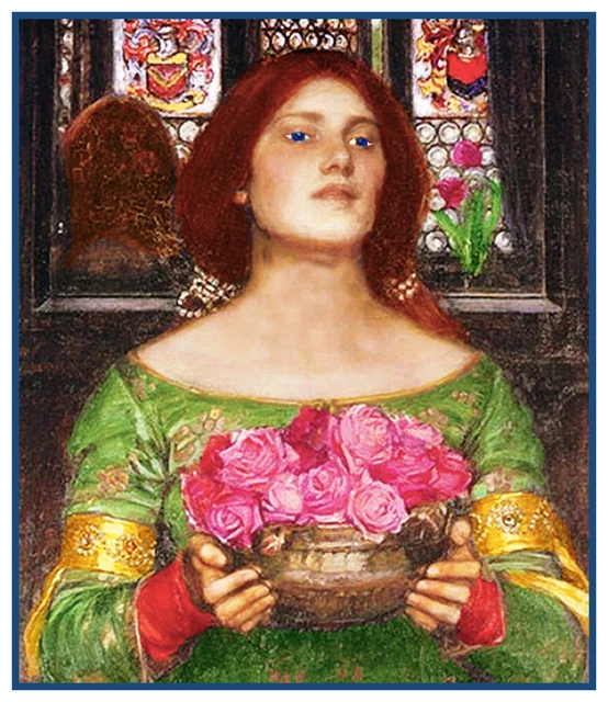 LE CRAMOISI RAMBLER John William Waterhouse Point de Croix Motif EUR 10 ...