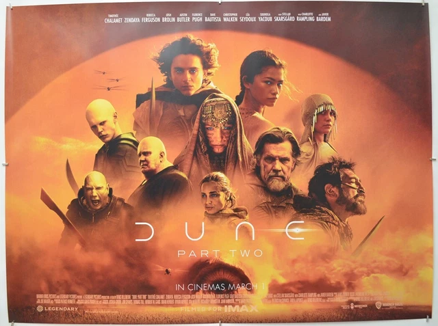 DUNE: PART TWO (2024) Original Cinema Quad Movie Poster - Timothée ...