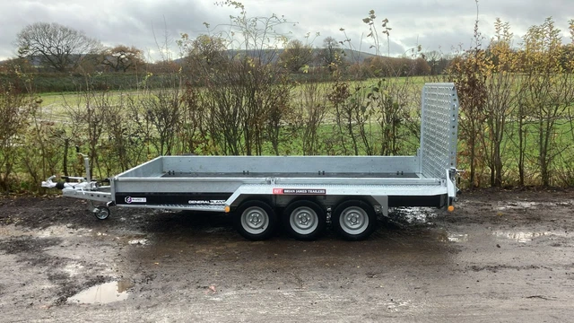 NEW BRIAN JAMES 13ft x 6ft Plant Trailer Tri-Axle Ramps 3,500kg 3.5ton ...