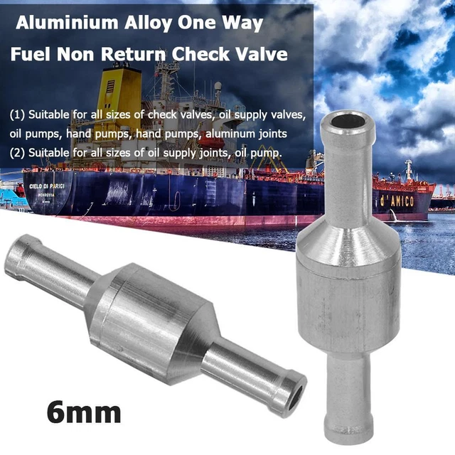 ALUMINIUM ALLOY CHECK Valve Universal One-way Check Valve for Car (6mm ...