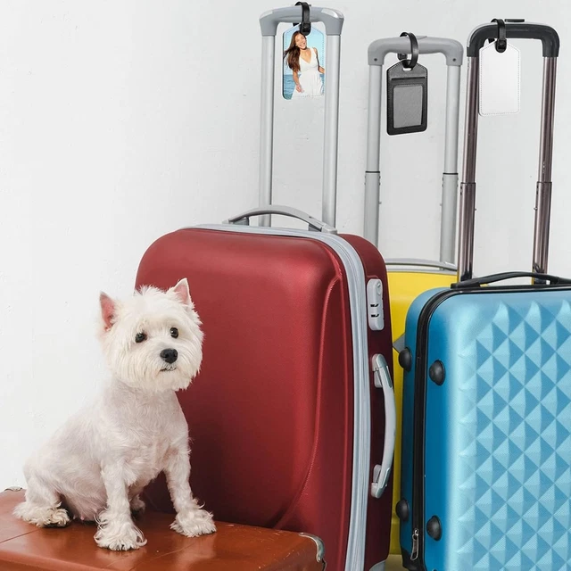 SUBLIMATION LUGGAGE TAGS White Heat Transfer PU Leather Name Tag ...