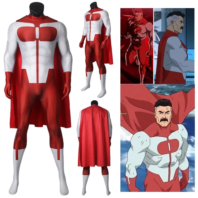 INVINCIBLE SAISON 3(2025) Omni-Man Cosplay Zentai Jumpsuit+Cloak ...