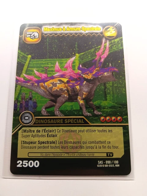 CARTE DINOSAUR KING 2010 - Maximus à Armure Spectrale SAS 090/100 FR EUR 1,50 - PicClick FR