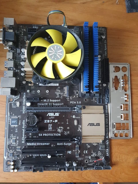 ASUS Z97-P Motherboard + 4th Gen CPU + 4GB RAM + Heatsinc + I/O Shield ...