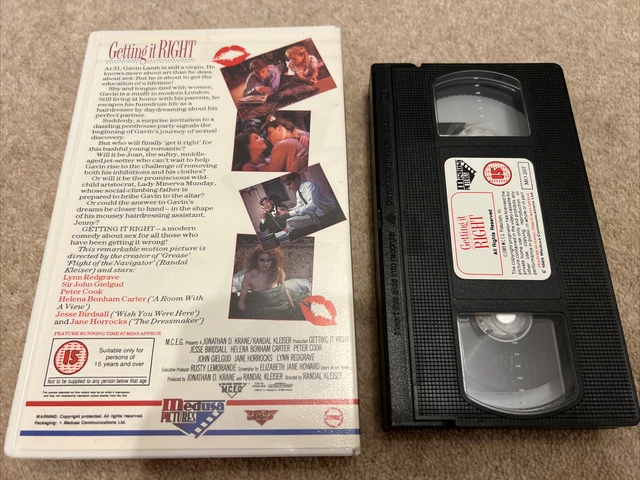GETTING IT RIGHT VHS VIDEO BIG CASE - Rare VHS (1989) - Mint Condition ...