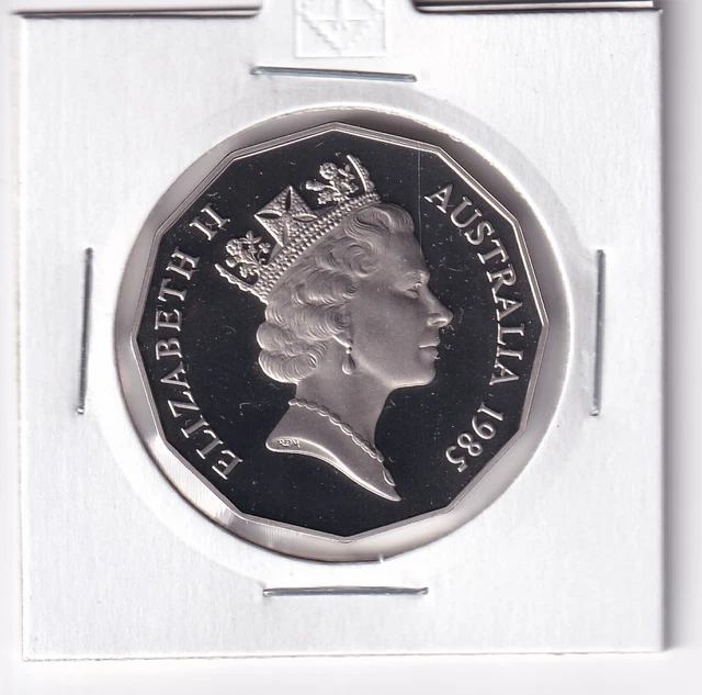 AUSTRALIAN PROOF: 1985 50 Cent Coin In 2X2 Holder......... EUR 23,00 ...
