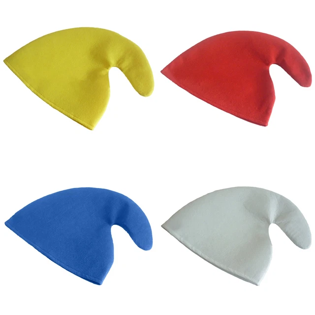 1PCS ADULTS CHRISTMAS Elf Hat Solid Color Dwarf Hat Gnome Cosplay Party ...
