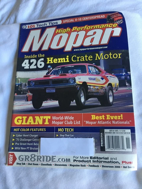 MOPAR HIGH PERFORMANCE Magazine November 2000 Back Issue £7.47 ...
