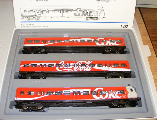 MÄRKLIN H0 4393 DB Wagen-Set S-Bahn 3 tlg. =Coca Cola= in OVP EUR 85,00 - PicClick DE