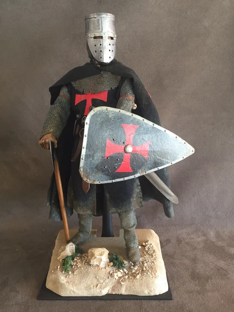 CUSTOM 12” CRUSADER Knights Templar Figure 1/6 Scale. £120.00 - PicClick UK
