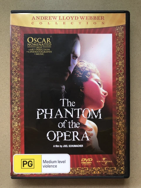 THE PHANTOM OF the Opera (DVD 2004) Region 4 Drama, Fantasy, Musical ...
