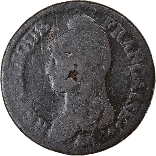 MONNAIE, FRANCE, DUPRÉ, Decime, AN 4, Paris, Modification du 2 décimes ...