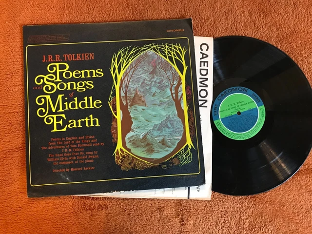 J.R.R. TOLKIEN POEMS And Songs Of Middle Earth 1967 LP LOTR The Hobbit ...