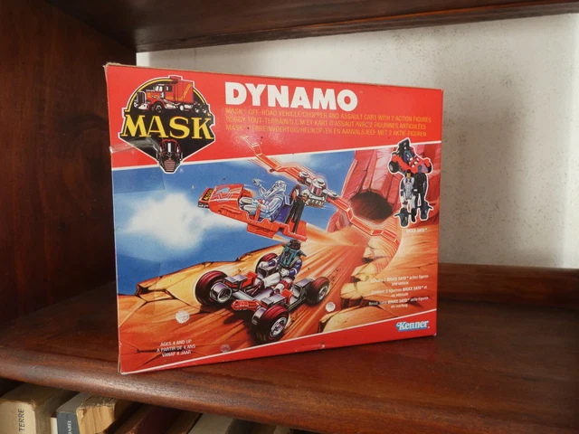 M.A.S.K. DYNAMO JEEP/HÉLICOPTÈRE/CHARIOT avec 2 figurines Bruce Sato et un véhic EUR 260,00 ...