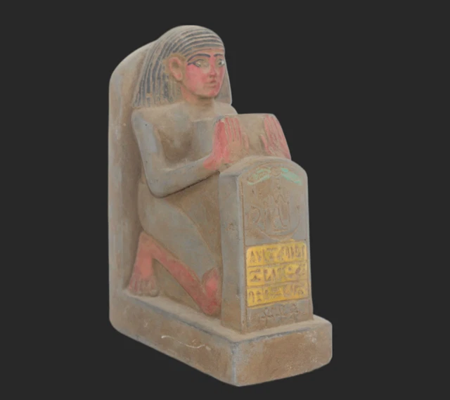 RARE ANCIENT EGYPTIAN ANTIQUE Scribe Block Seated Pharoh Statue (BS-AU ...