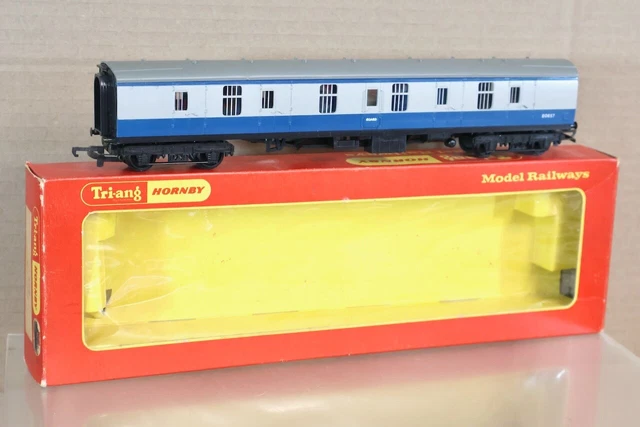 TRIANG HORNBY R425 Br Bleu Gris MK1 Complet Parcelles Coach 80657 Clair ...