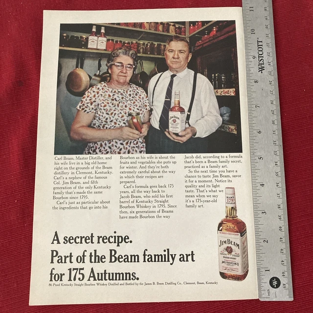 JIM BEAM KENTUCKY Straight Bourbon Whiskey 1970 Print Ad - Great To ...
