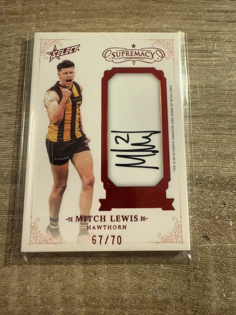 2024 AFL SUPREMACY Franchise Future Signature Mitch Lewis #67/70 ...