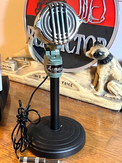 VINTAGE 1960'S ARGONNE Model M131 Microphone, upgraded audio w/desk ...