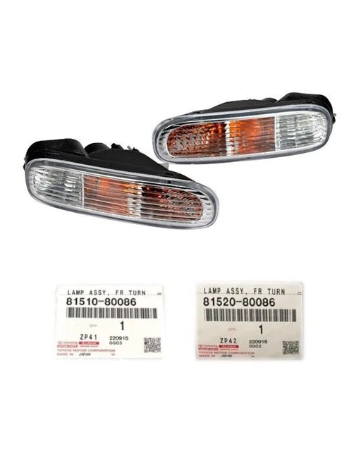GENUINE TOYOTA JZA80 Supra MK4 96-02 Front Turn Signal Lamp Set OEM £ ...