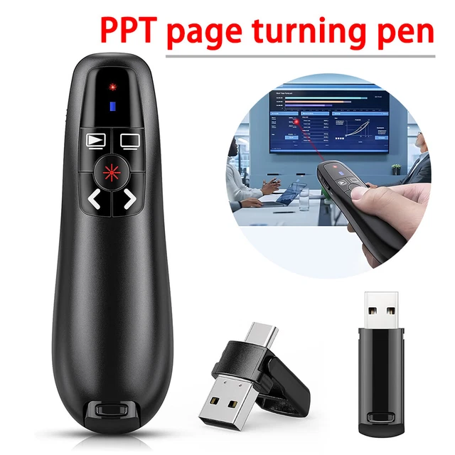 WIRELESS PPT USB Presenter Power point Presentation Laser Pointer ...