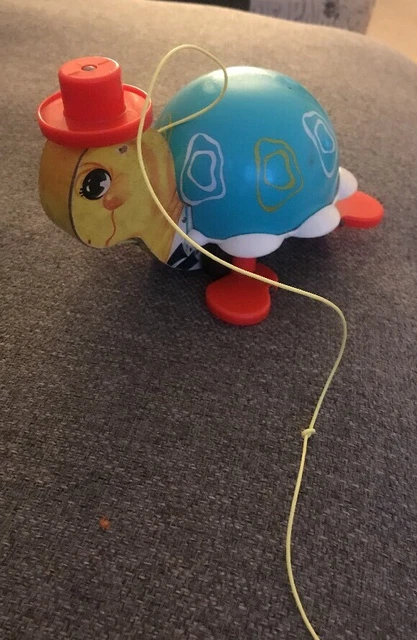 VINTAGE FISHER PRICE #773 Tip Toe Turtle Pull-along Toy £10.00 - PicClick UK