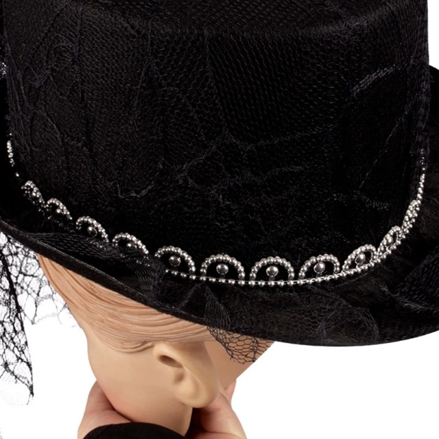 MAGICIAN TOP HAT Steampunk Hat With Veil Pork Pie Hat Gay Top hat ...
