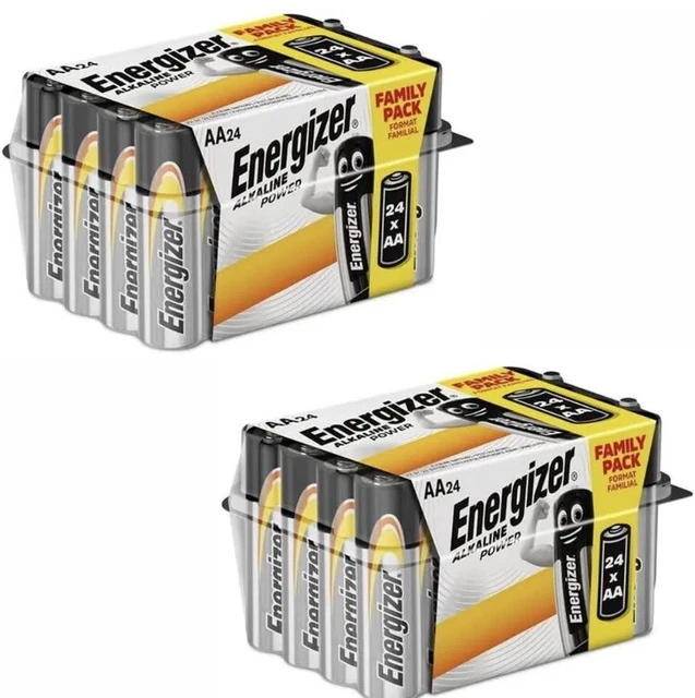 ENERGIZER AA ALKALINE Power Batteries FAMILY PACK LR6 2 Packs Of 24 AA ...