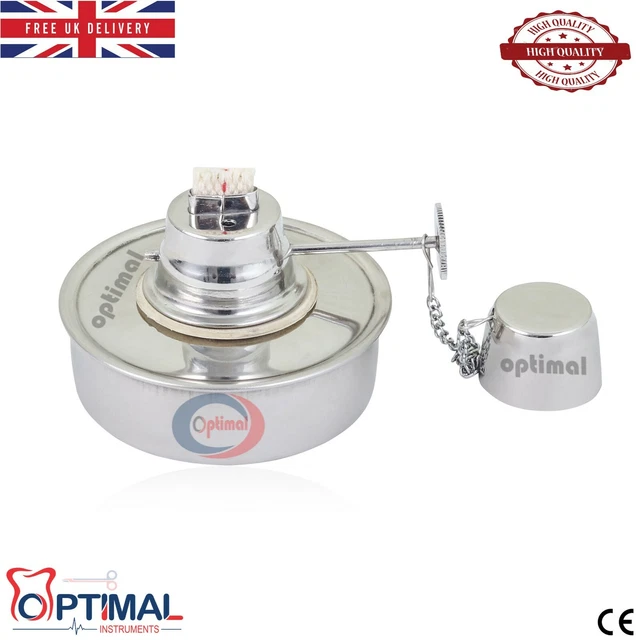 SPIRIT LAMP ALCOHOL Methylated Bunsen Burner with Adjustable Woven Wick ...